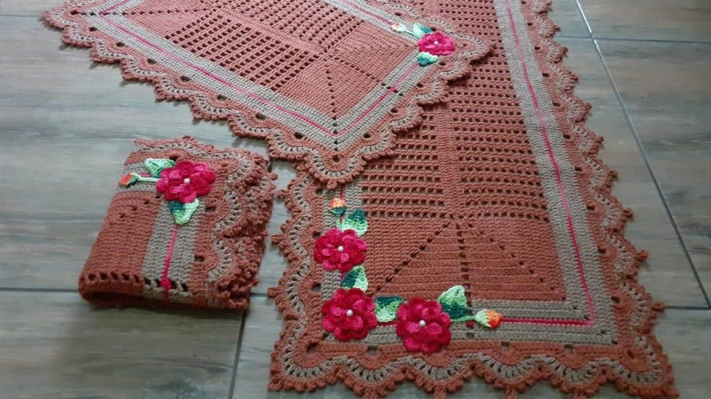 Tapete De Crochê Retangular: Tradição, Beleza E Praticidade Na ...