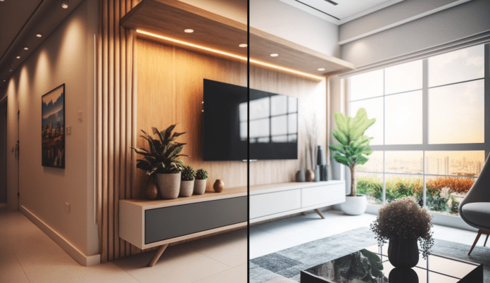 Painel Ripado De Madeira: Como Transformar Sua Sala Pequena.