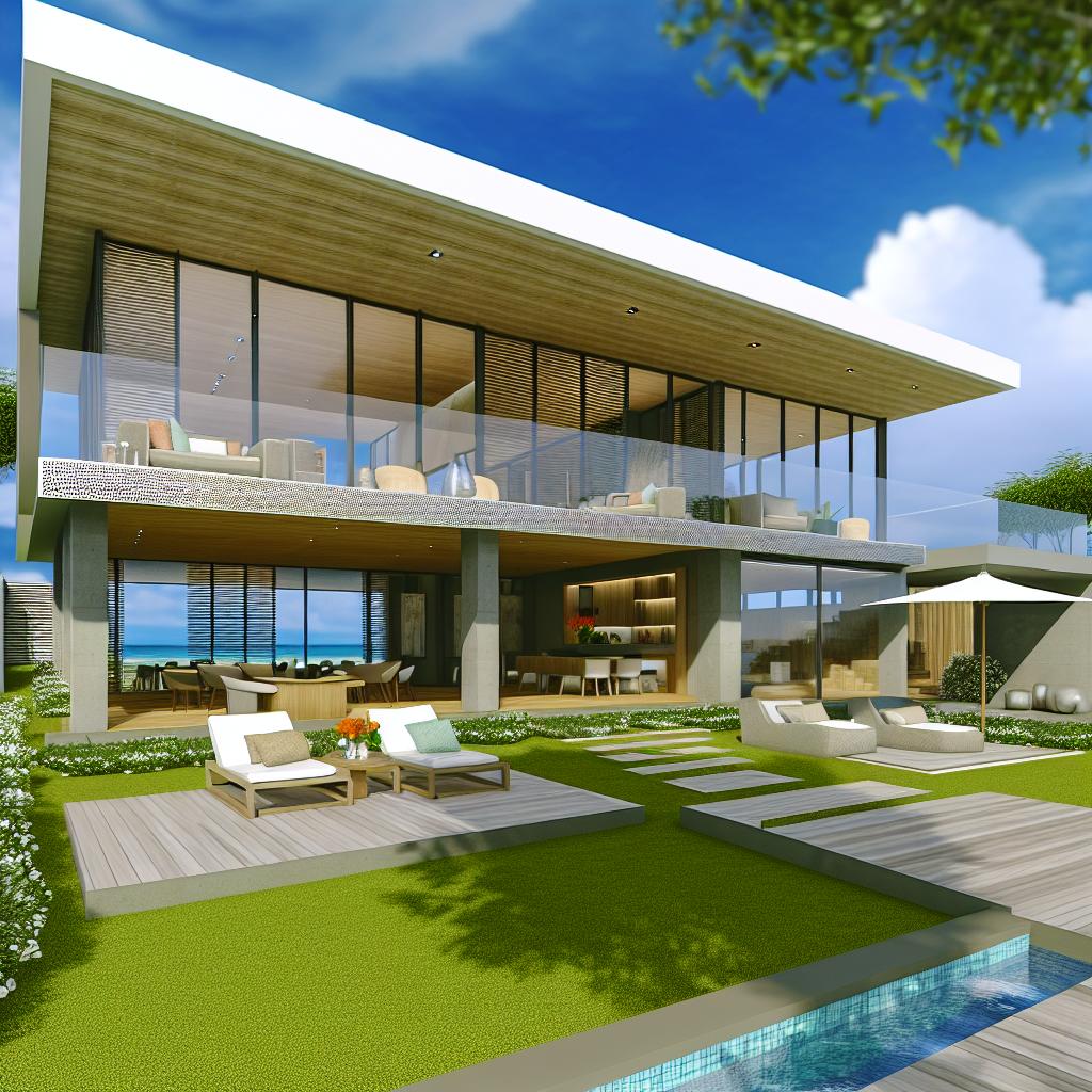 Belas Casas De Praia Na Praia