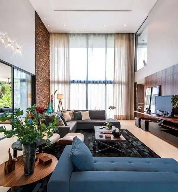 14 Inspirações Impressionantes Para Sala Com Pé Direito Duplo