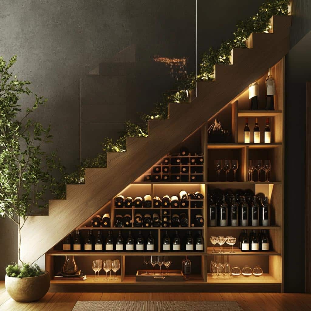 Otimização Criativa: Como Criar Uma Adega Embaixo Da Escada