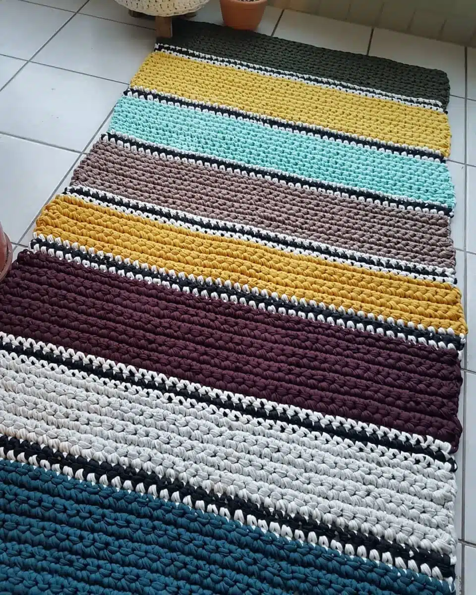 Tapete De Crochê Retangular: 10 Modelos E Tutoriais Para Sua Casa