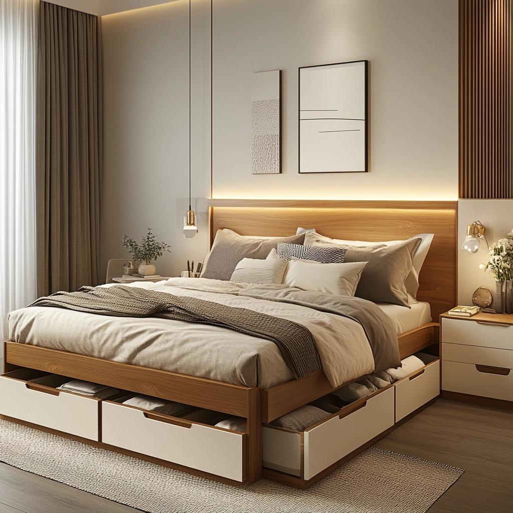 Cama Com Gavetas: 10 Inspirações Para Espaços Reduzidos