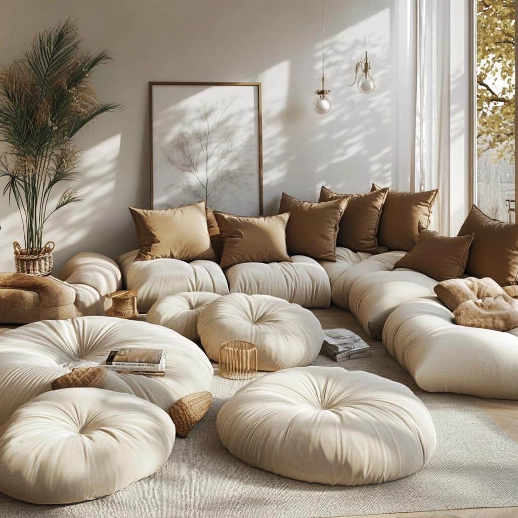 Puffs Redondos: 6 Ideias Para Decorar Sua Sala Com Conforto