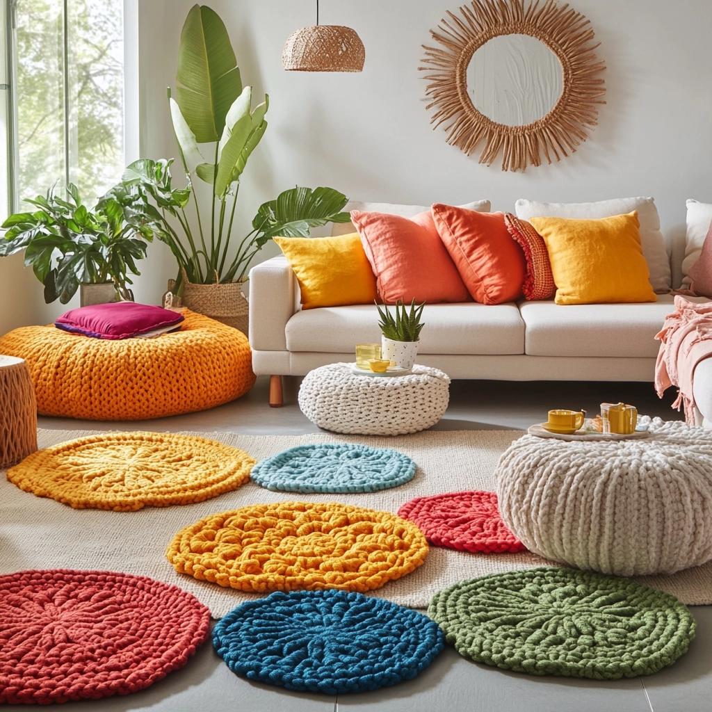 Transforme Seu Espaço: 25 Ideias Incríveis De Tapetes De Fio De Malha ...