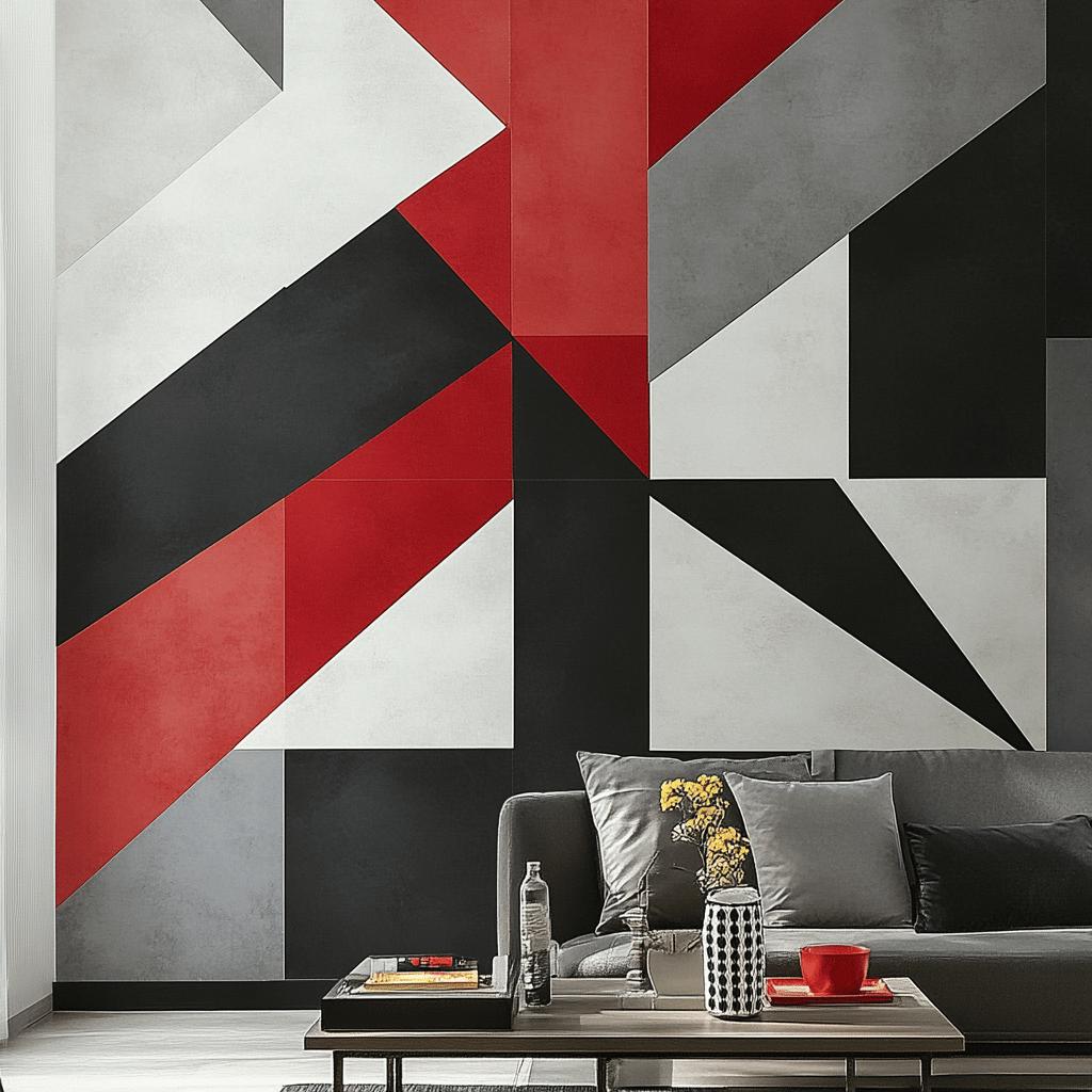Inspirações Para Decorar Seu Espaço Com Parede Geométrica